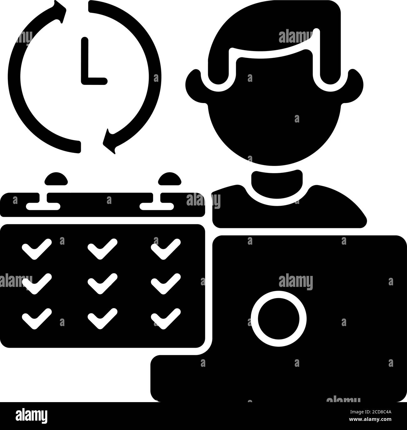 Full day work day Stock Vector Images - Alamy