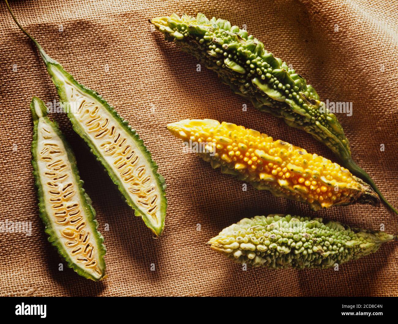 Bitter Gourd, Momordica charantia Stock Photo - Alamy