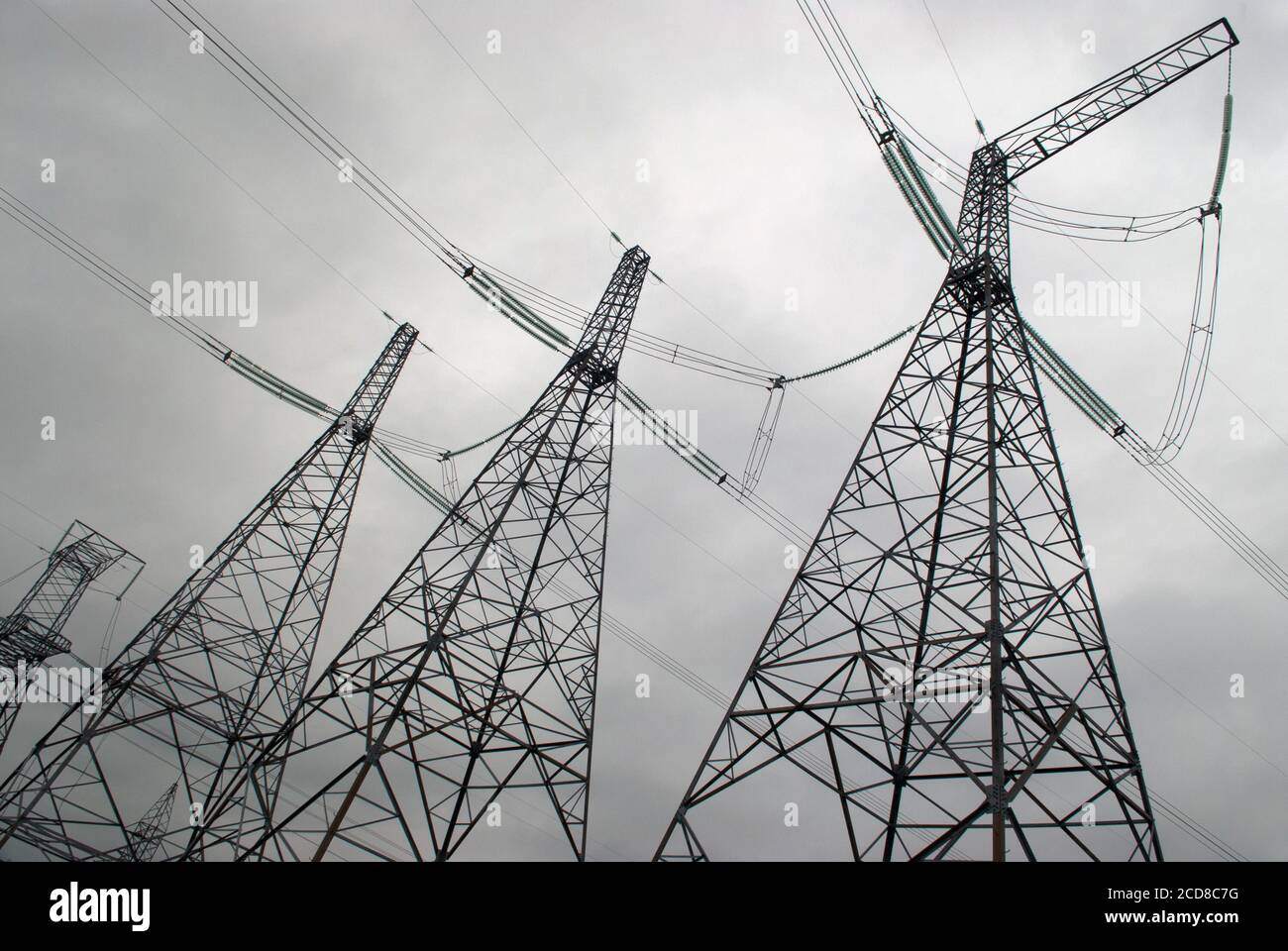 Chernobyl nuclear power plant electric towers, nuclear disaster ...