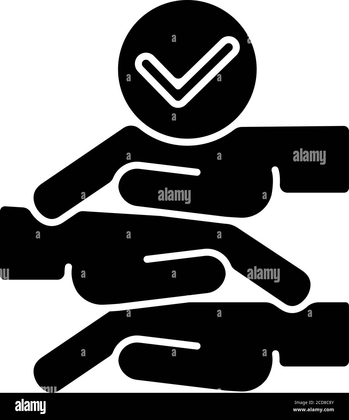 Friendly team black glyph icon Stock Vector Image & Art - Alamy