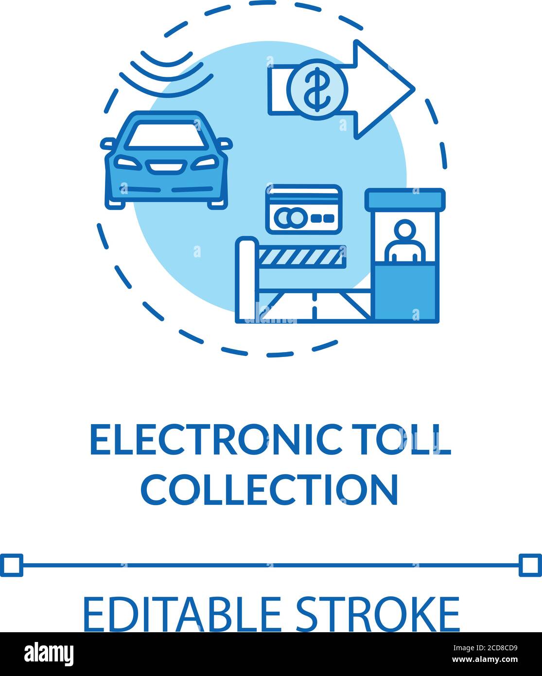 Electronic toll collection concept icon Stock Vector Image & Art - Alamy