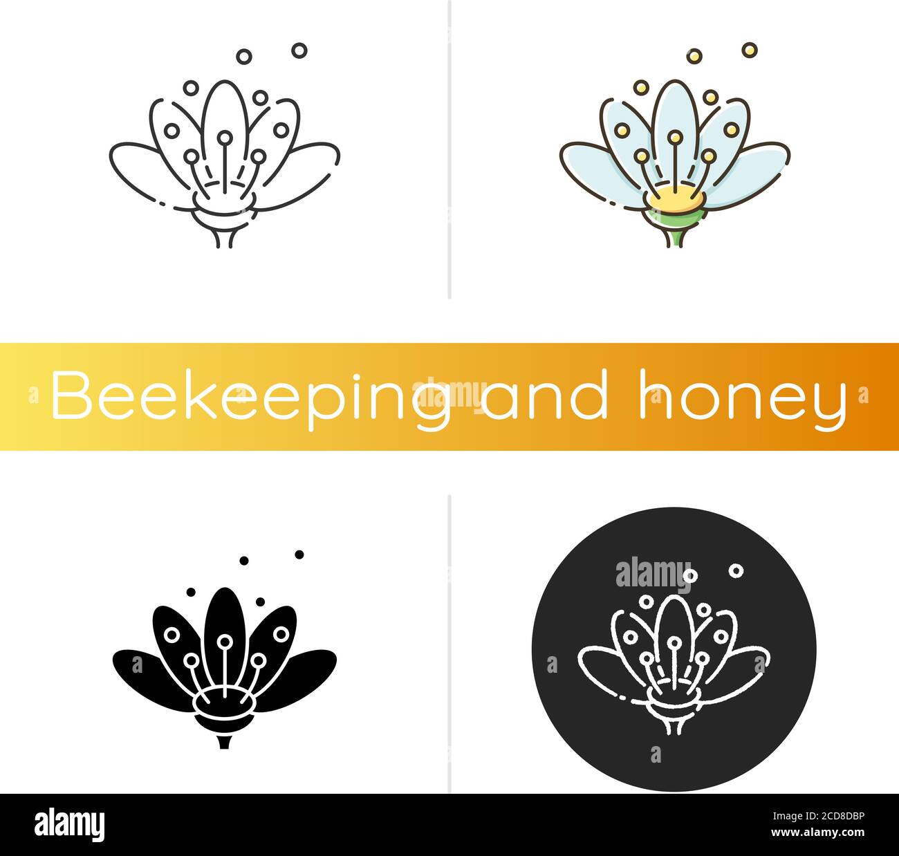 Bud pollination Stock Vector Images - Alamy
