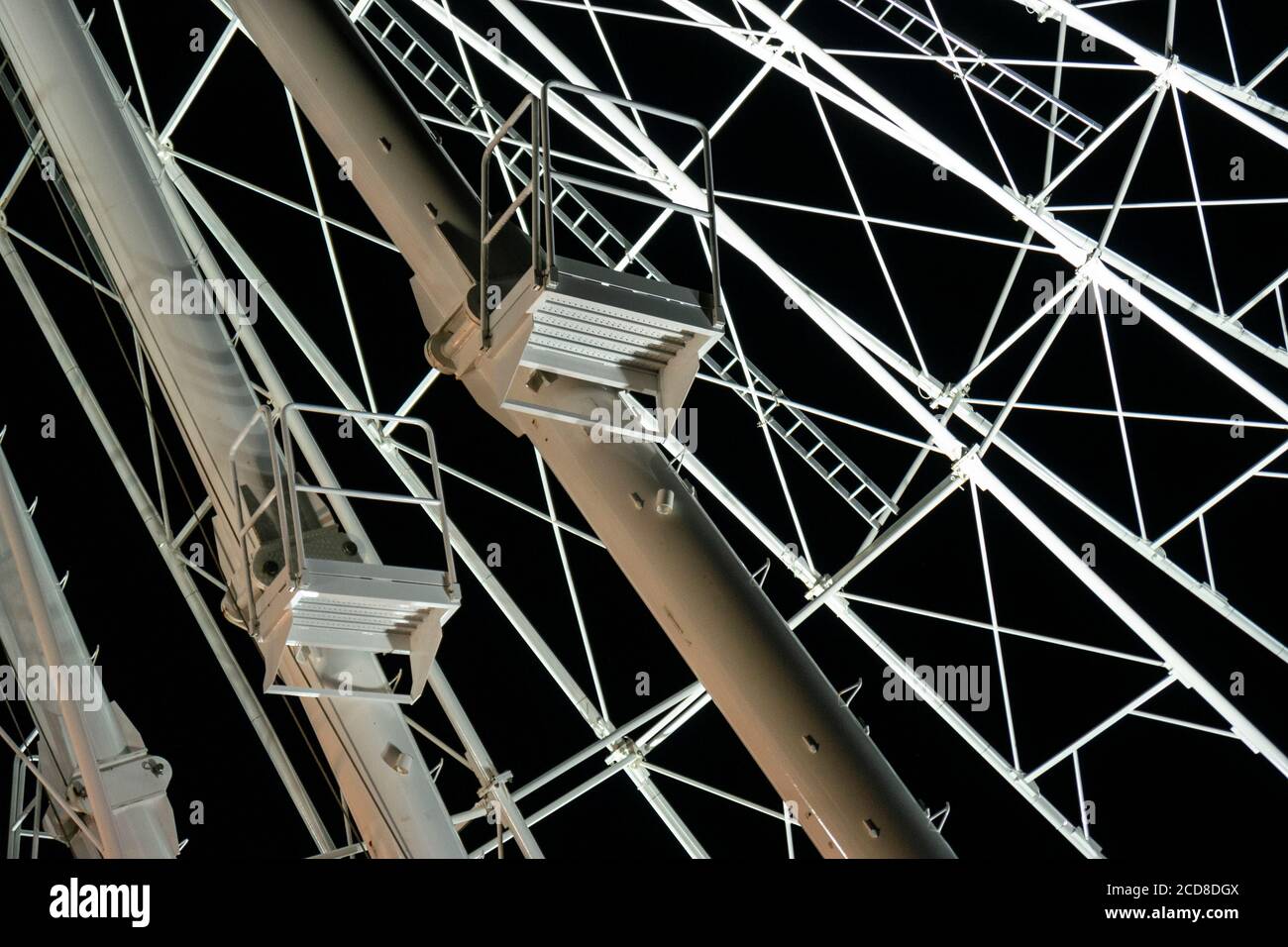Night time image of the Worthing Observation Wheel on Worthing seafront ...