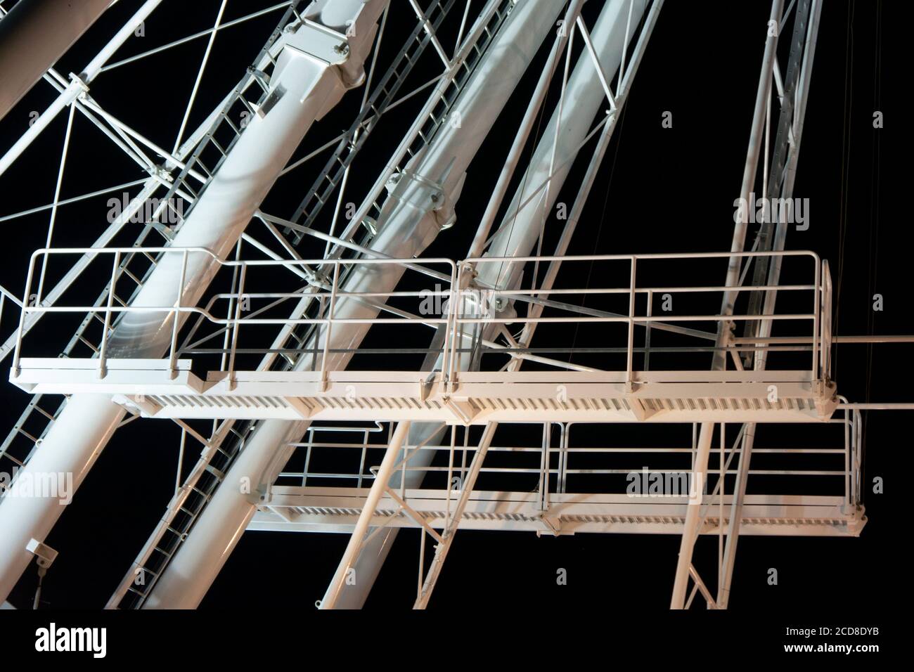 Night time image of the Worthing Observation Wheel on Worthing seafront ...
