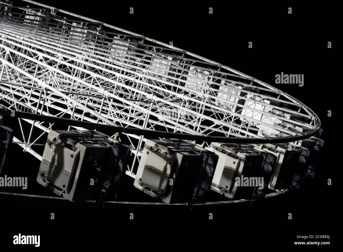 Night time image of the Worthing Observation Wheel on Worthing seafront ...