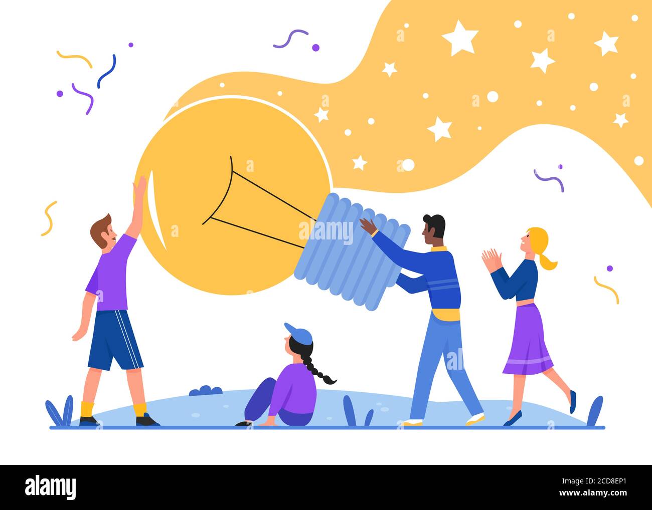 New idea illustration Stock Vector Images - Alamy