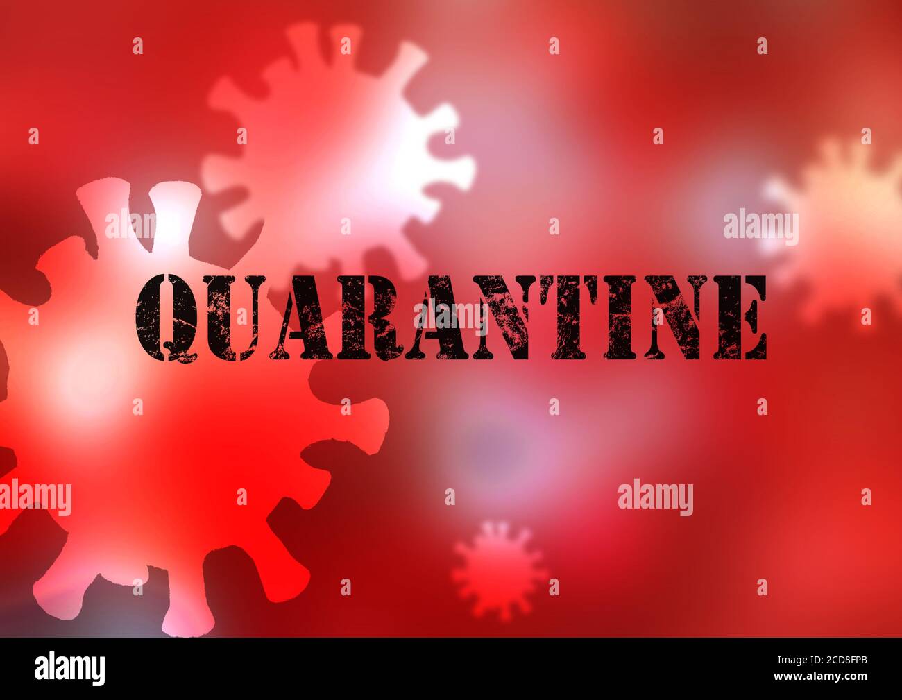 Virus quarantine background. Hand drawn Coronavirus 2019-nCoV cells ...