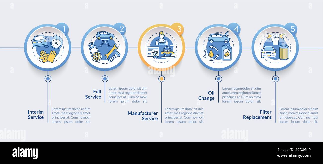 Vehicle performance diagnostics vector infographic template Stock ...