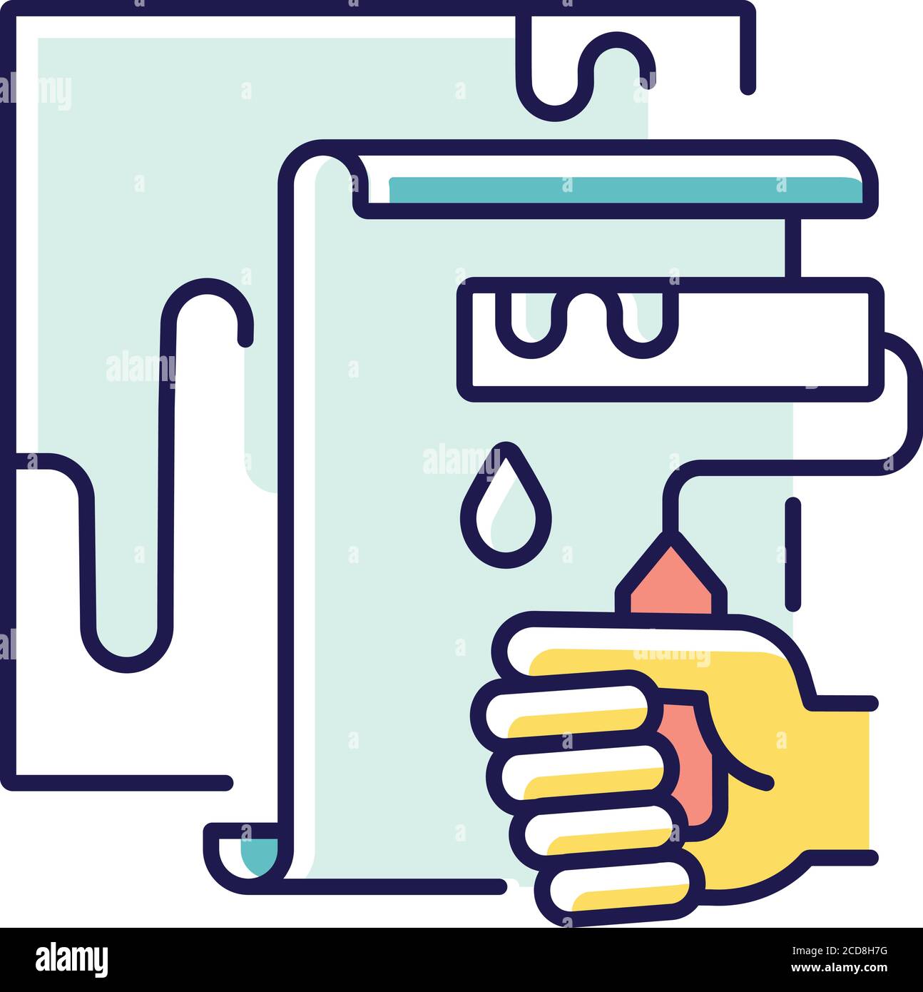 Man wall painting icon Cut Out Stock Images & Pictures - Alamy