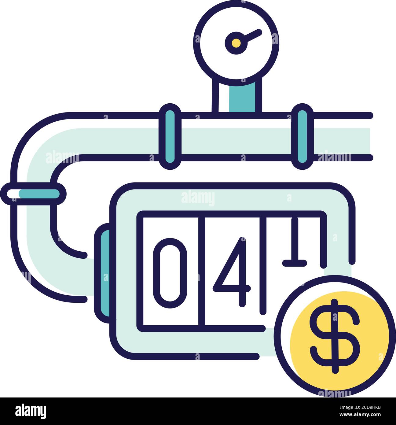 Counter installation RGB color icon Stock Vector Image & Art - Alamy