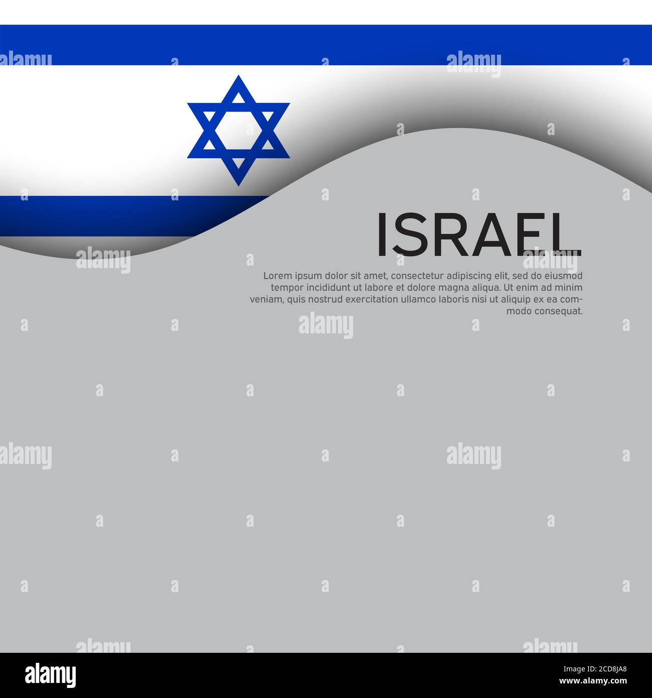 Israel flag background. Israel wavy flag on a white background ...