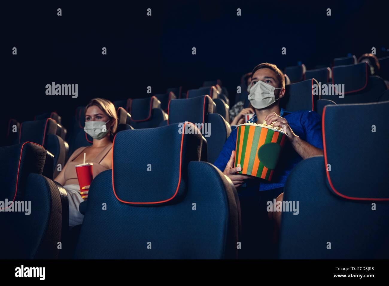 Cinema, movie theatre during quarantine. Coronavirus pandemic safety ...