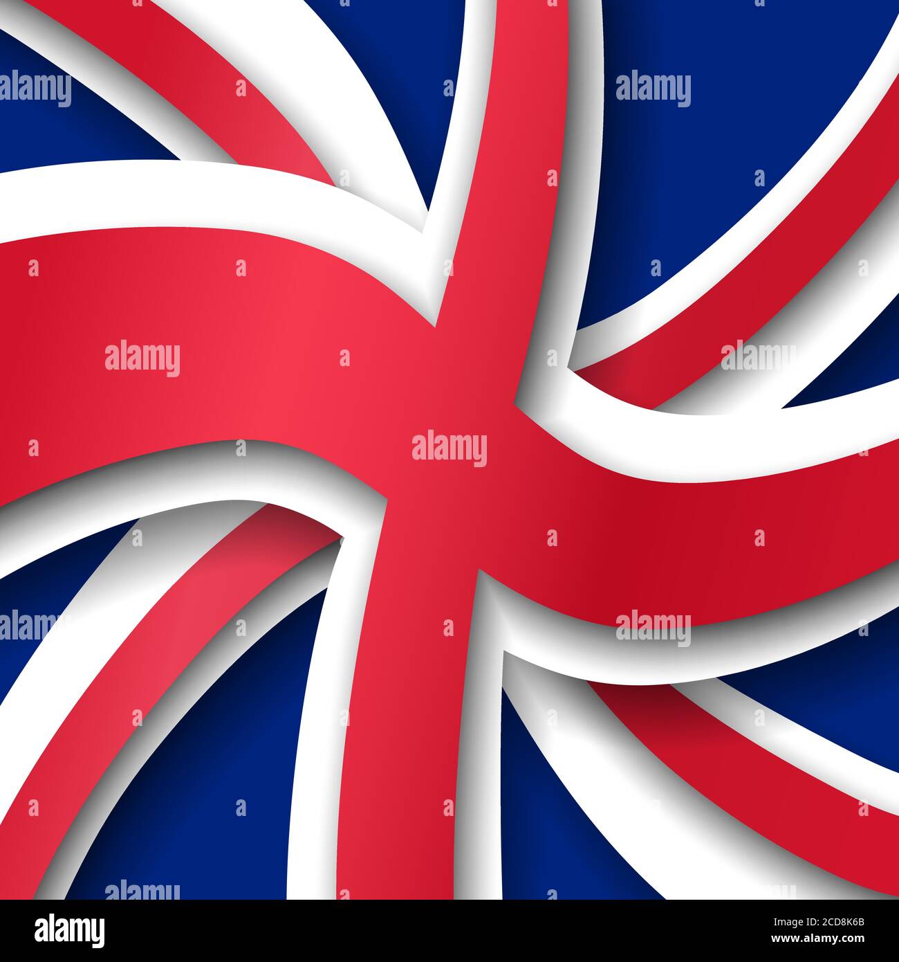 Great Britain flag background. UK flag pattern in cut paper style ...