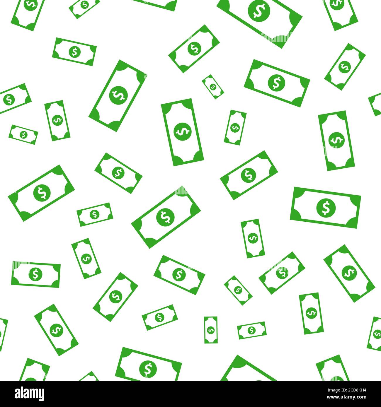 Dollar currency green banknote icon in flat style. Dollar cash discount ...