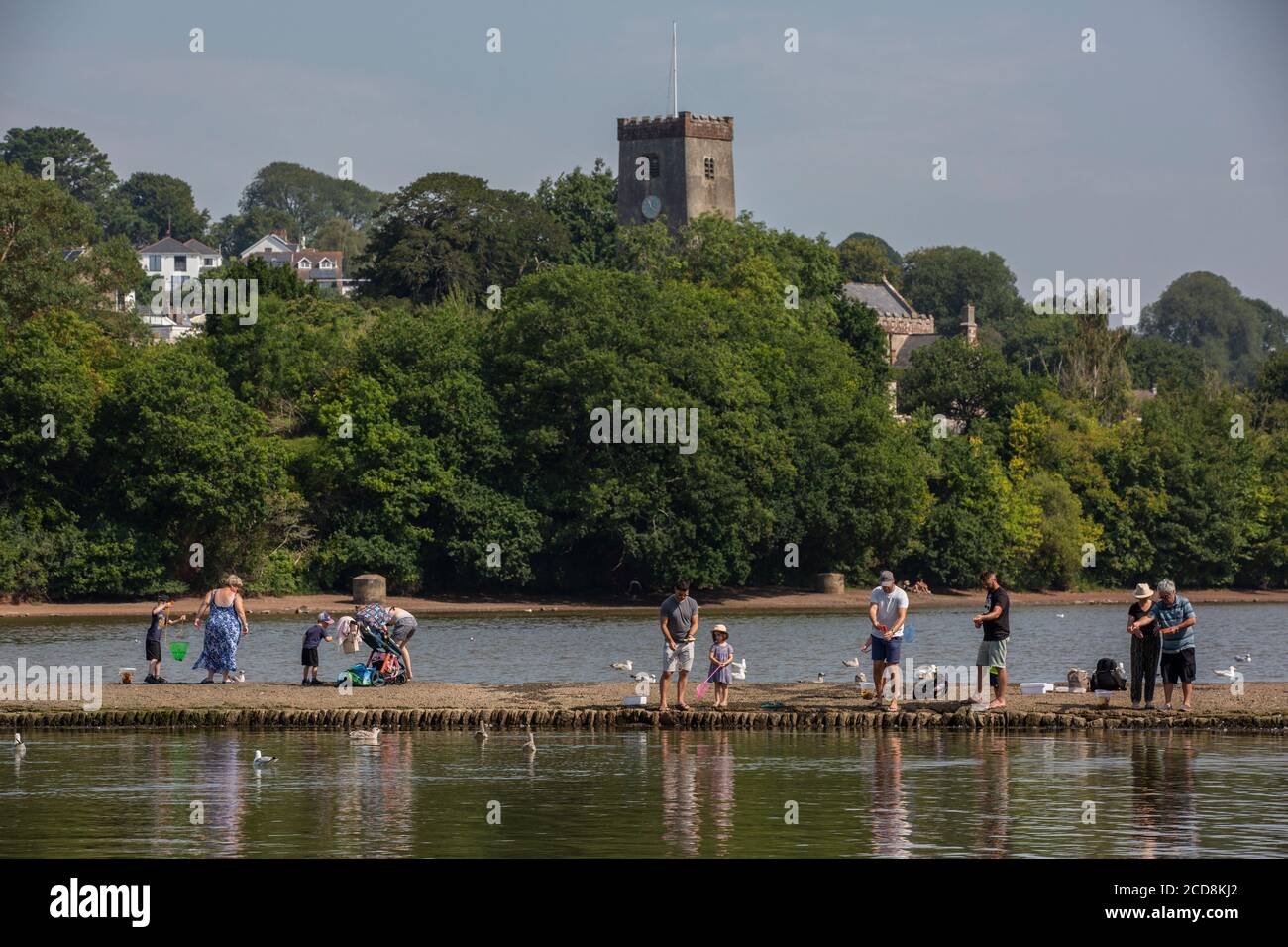 Stoke Gabriel, situated on a creek of the River Dart, popular with ...