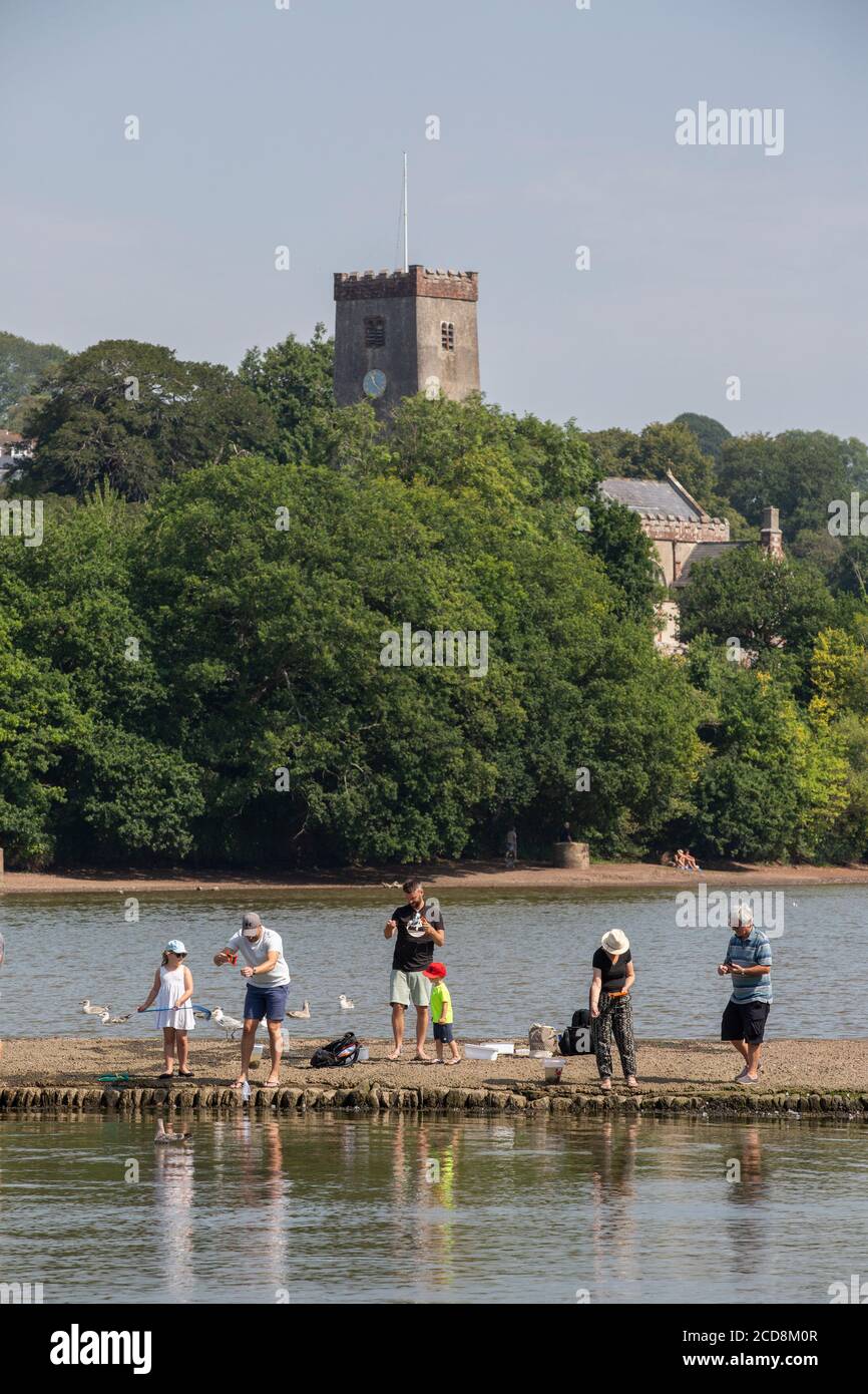 Stoke Gabriel, situated on a creek of the River Dart, popular with ...