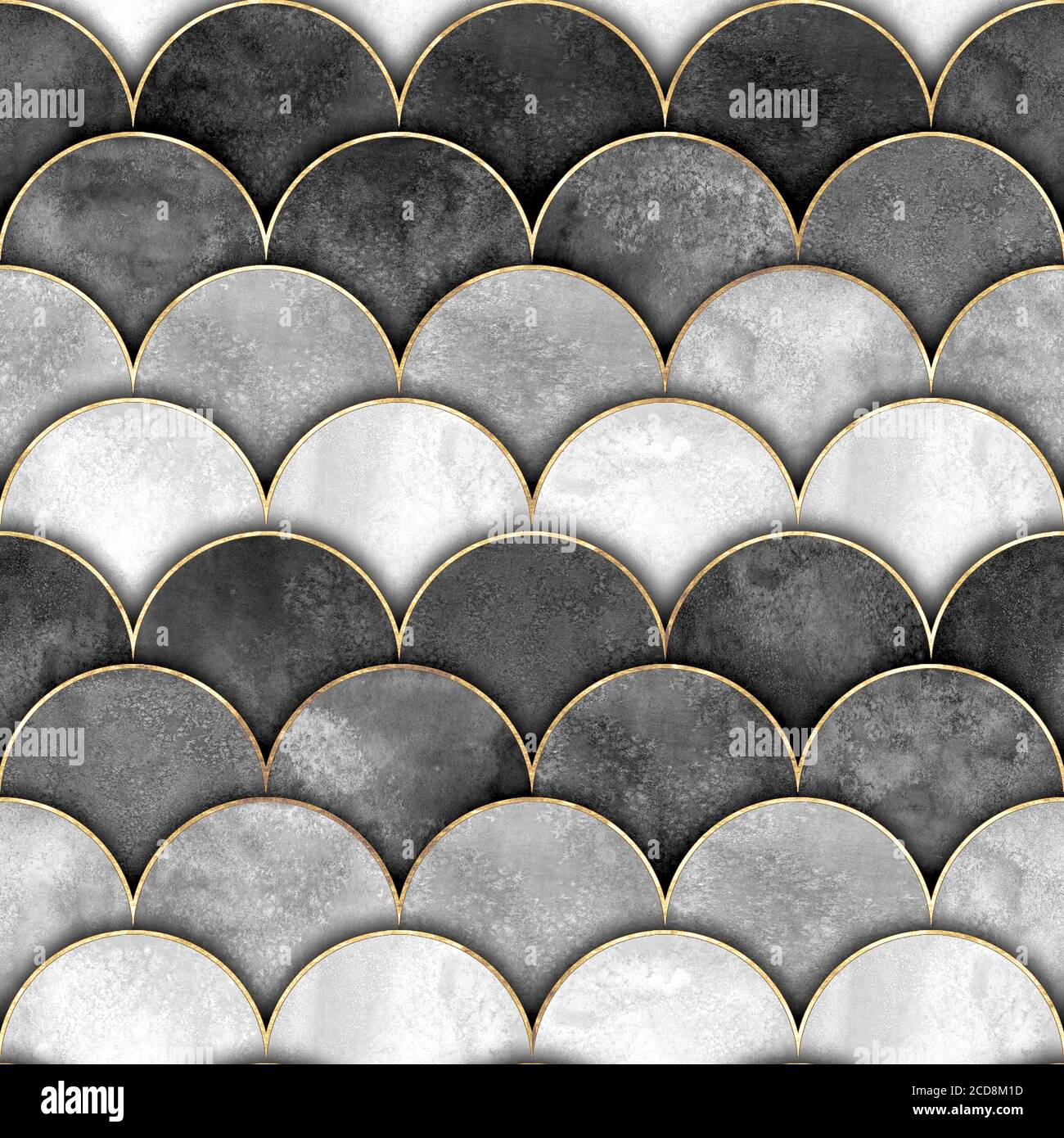 Abstract mermaid fish scale wave japanese magic seamless pattern ...