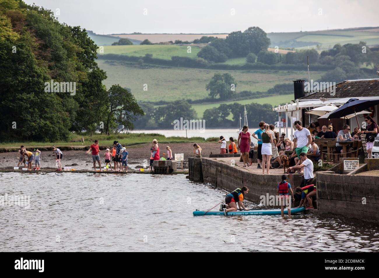 Stoke Gabriel, situated on a creek of the River Dart, popular with ...