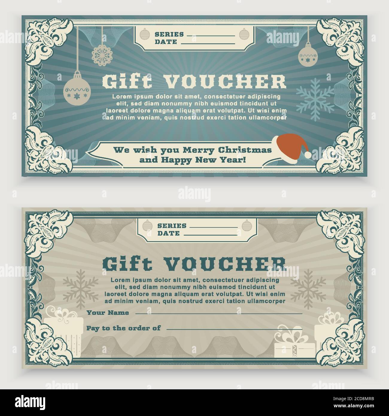 Certificate coupon template vintage border hi-res stock photography and ...