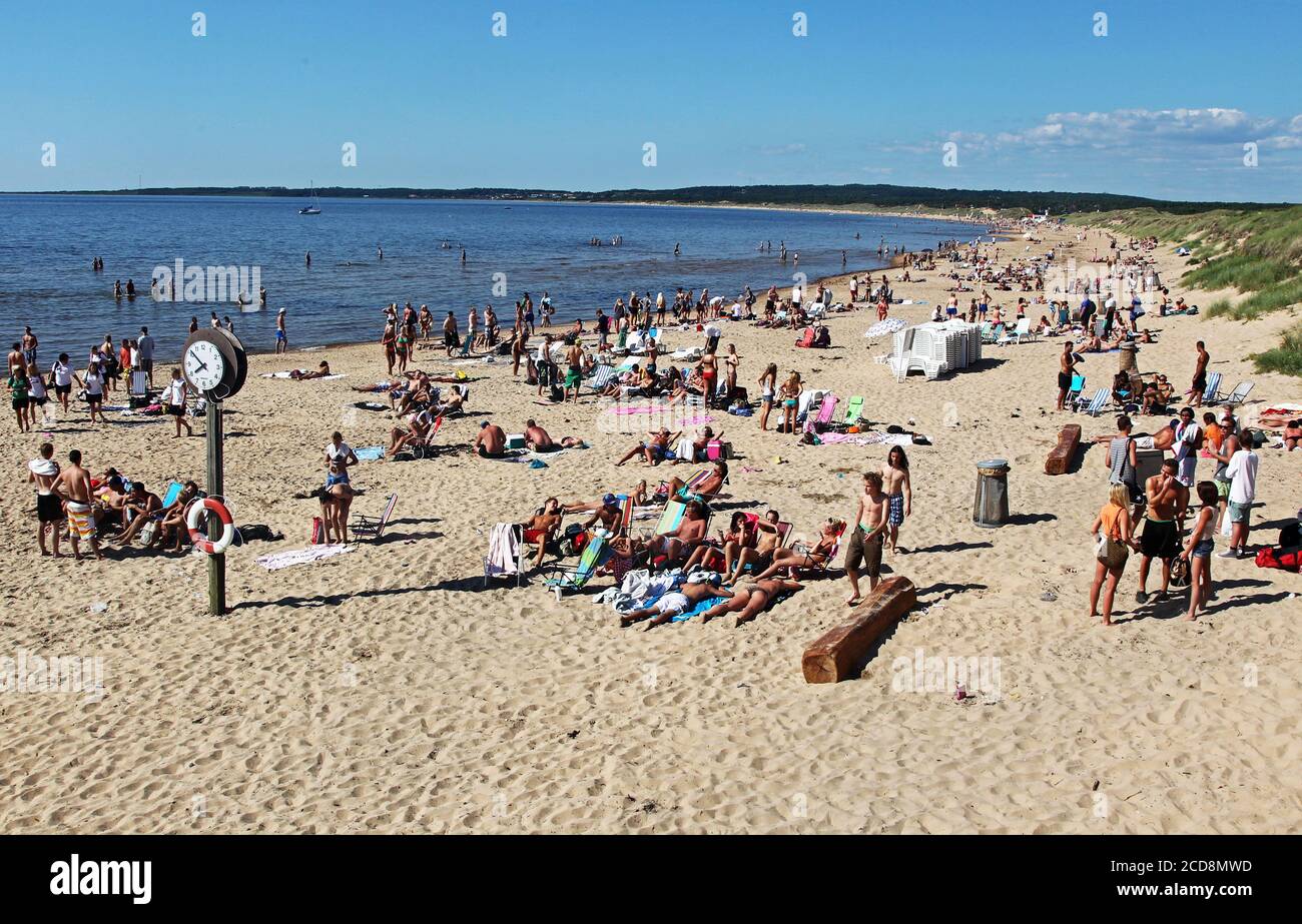 The beach in Tylesand, Halmstad. Photo Jeppe Gustafsson Stock Photo - Alamy
