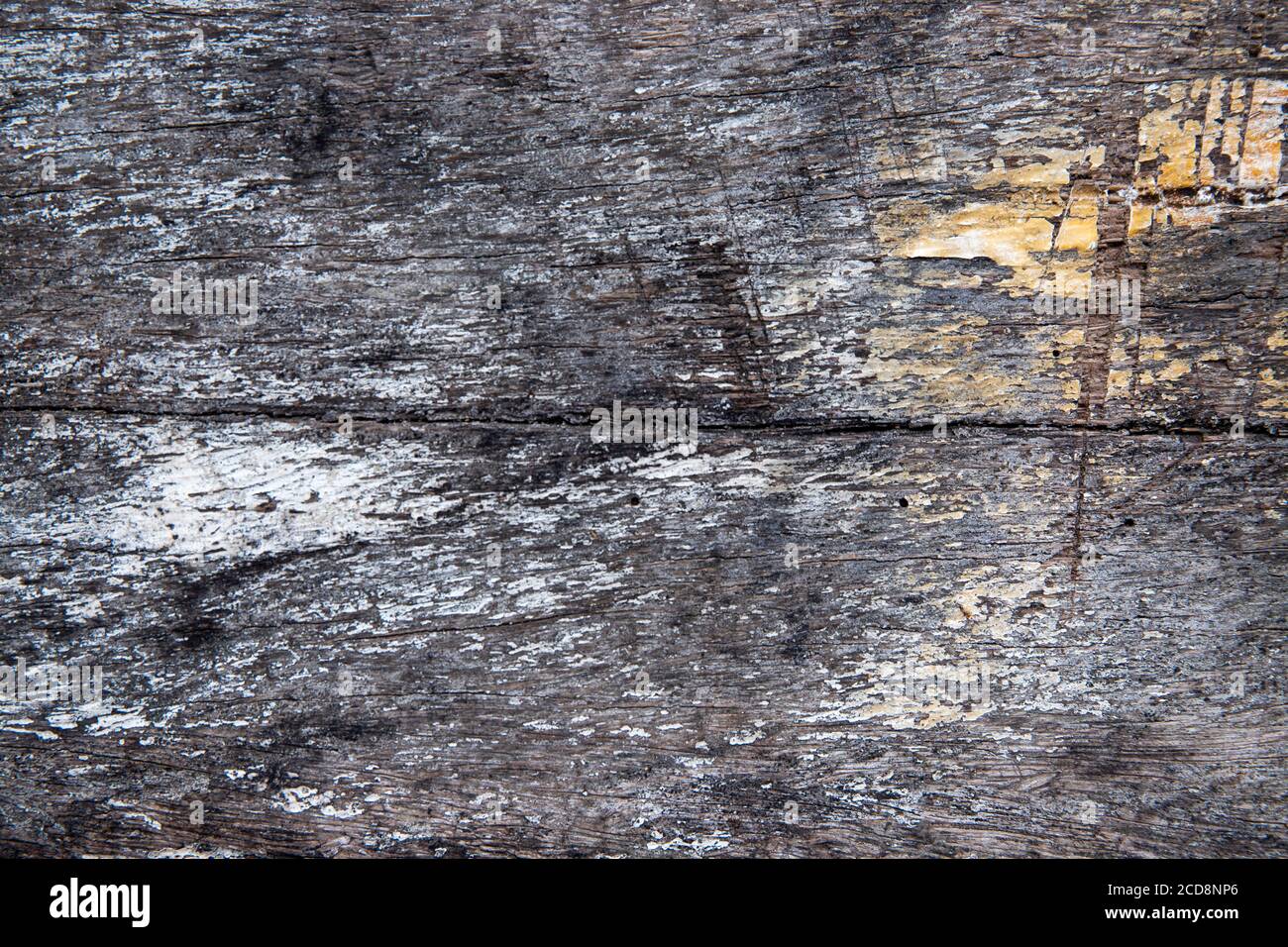 Aged wooden texture closeup. Weathered timber with painted stain ...