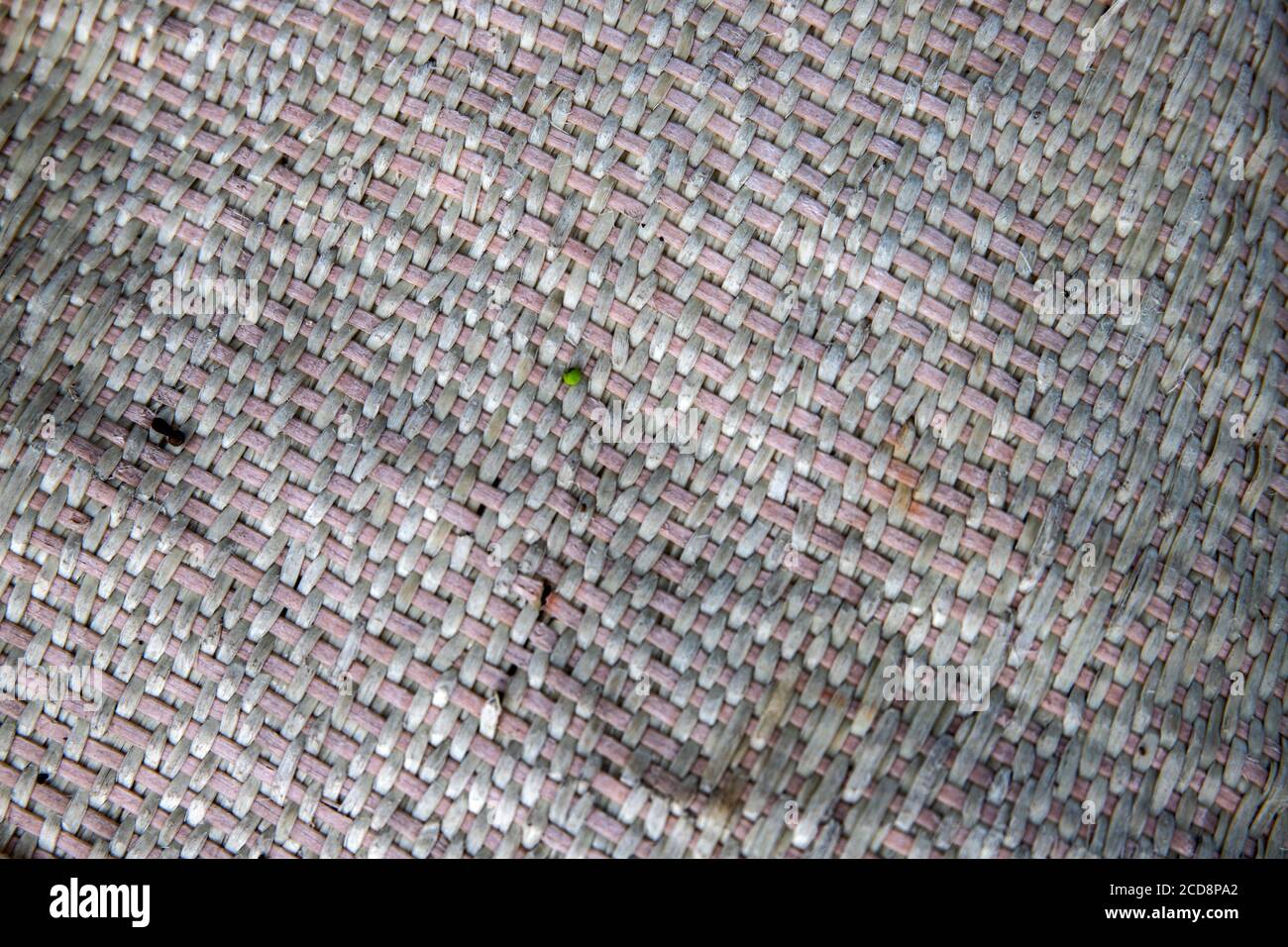 Braided fabric with stains closeup photo texture. Old woven textile ...