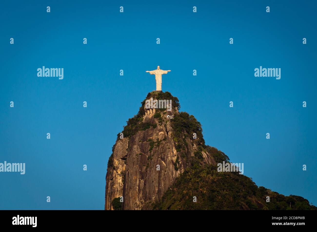 The famous landmark of Rio de Janeiro - Christ the Redeemer statue on ...