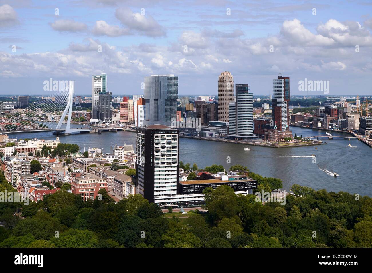 Netherlands, South Holland, Rotterdam, view from Euromast park Het Park ...