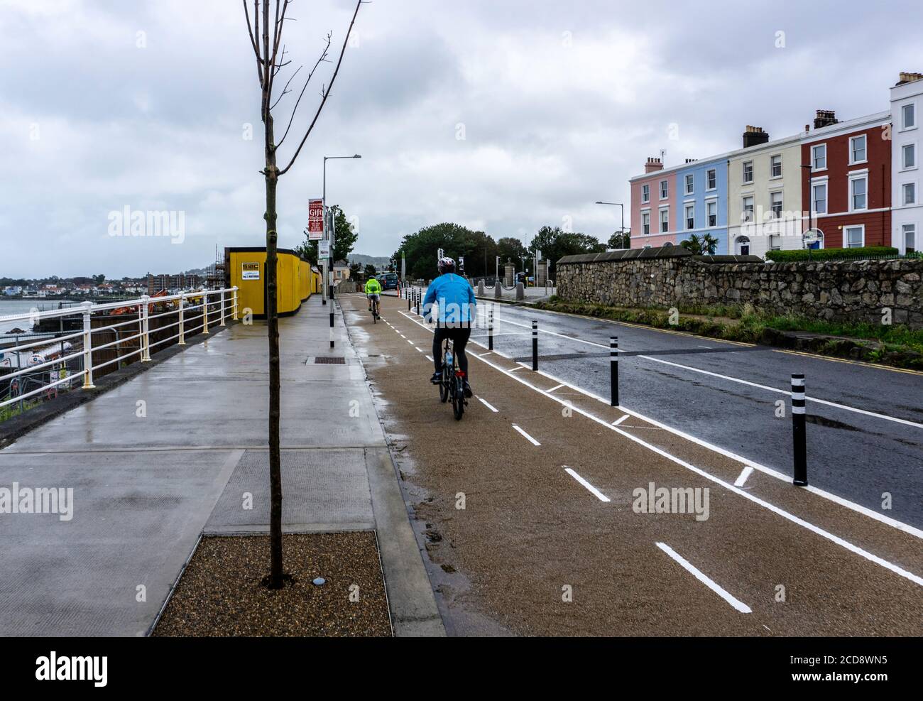The new segregated cycle lane on Harbour Road Dun Laoghaire, Dublin ...