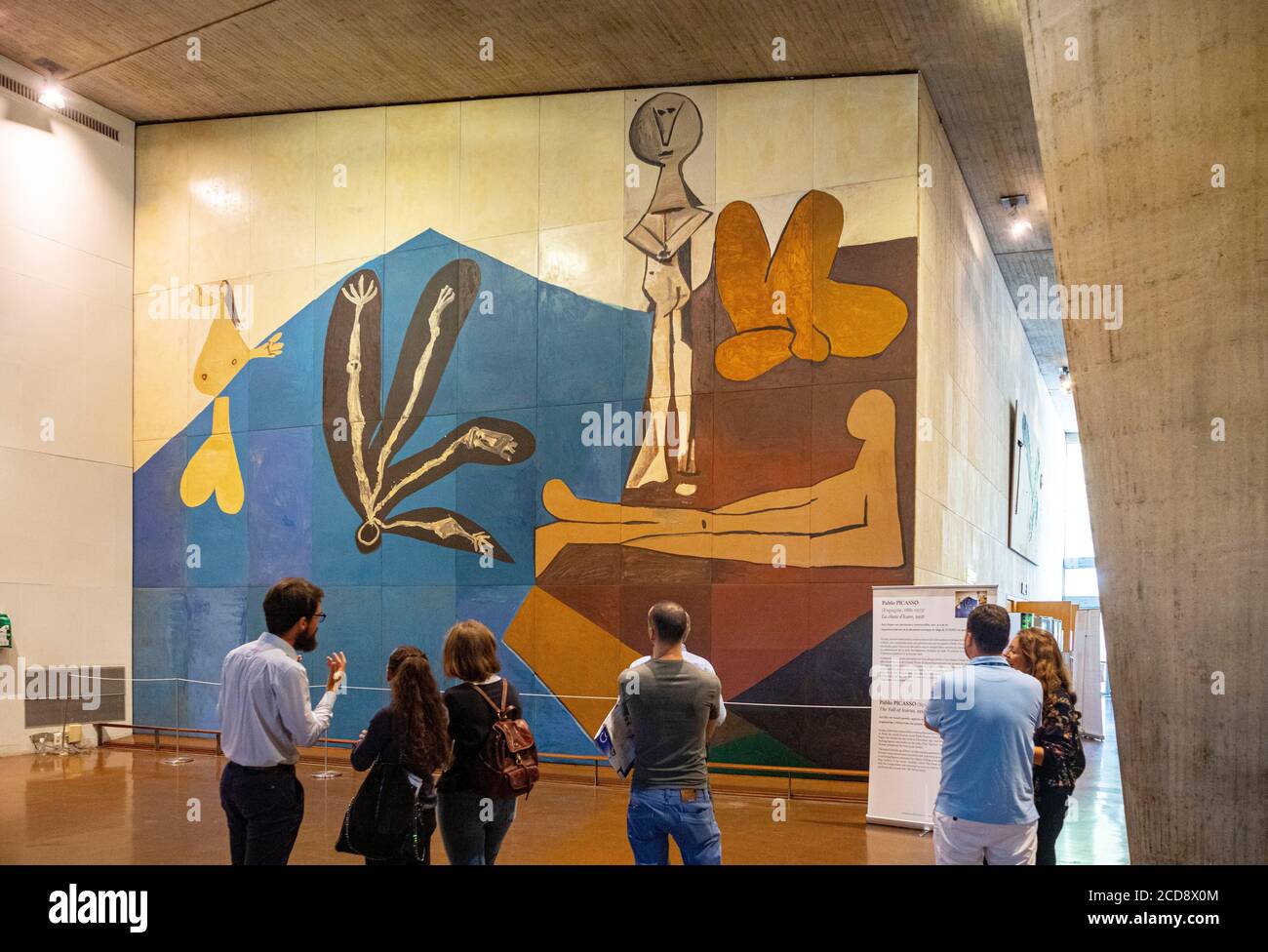 France, Paris, the Unesco headquarters, Picasso's fresco Stock Photo ...