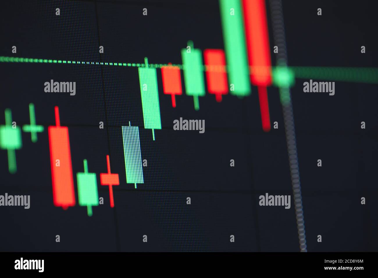 Graph cryptocurrency rate on monitor hi-res stock photography and ...