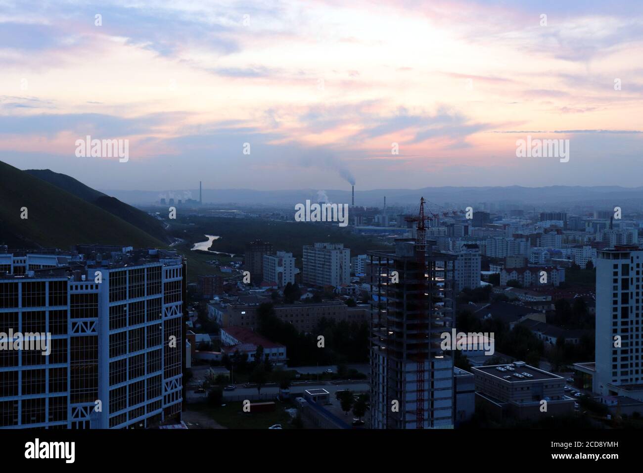 The panoramic view of the entire city of Ulaanbaatar in mongolia Stock ...