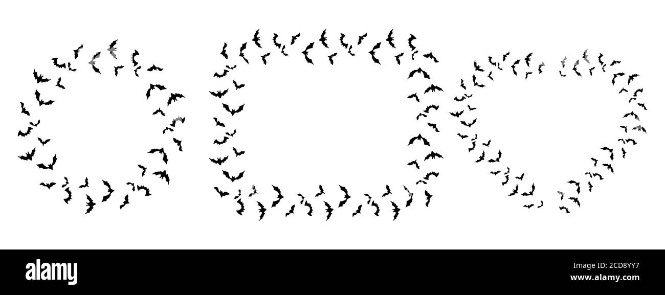 Black Bats in the shape Black heart pattern Vector illustration Stock ...
