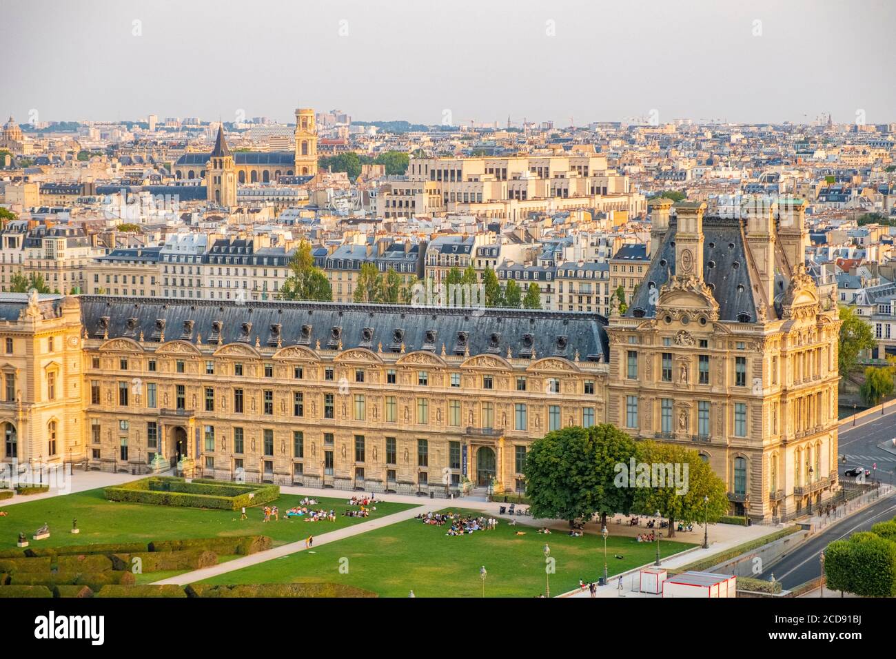 Aerial view louvre museum paris hi-res stock photography and images - Alamy