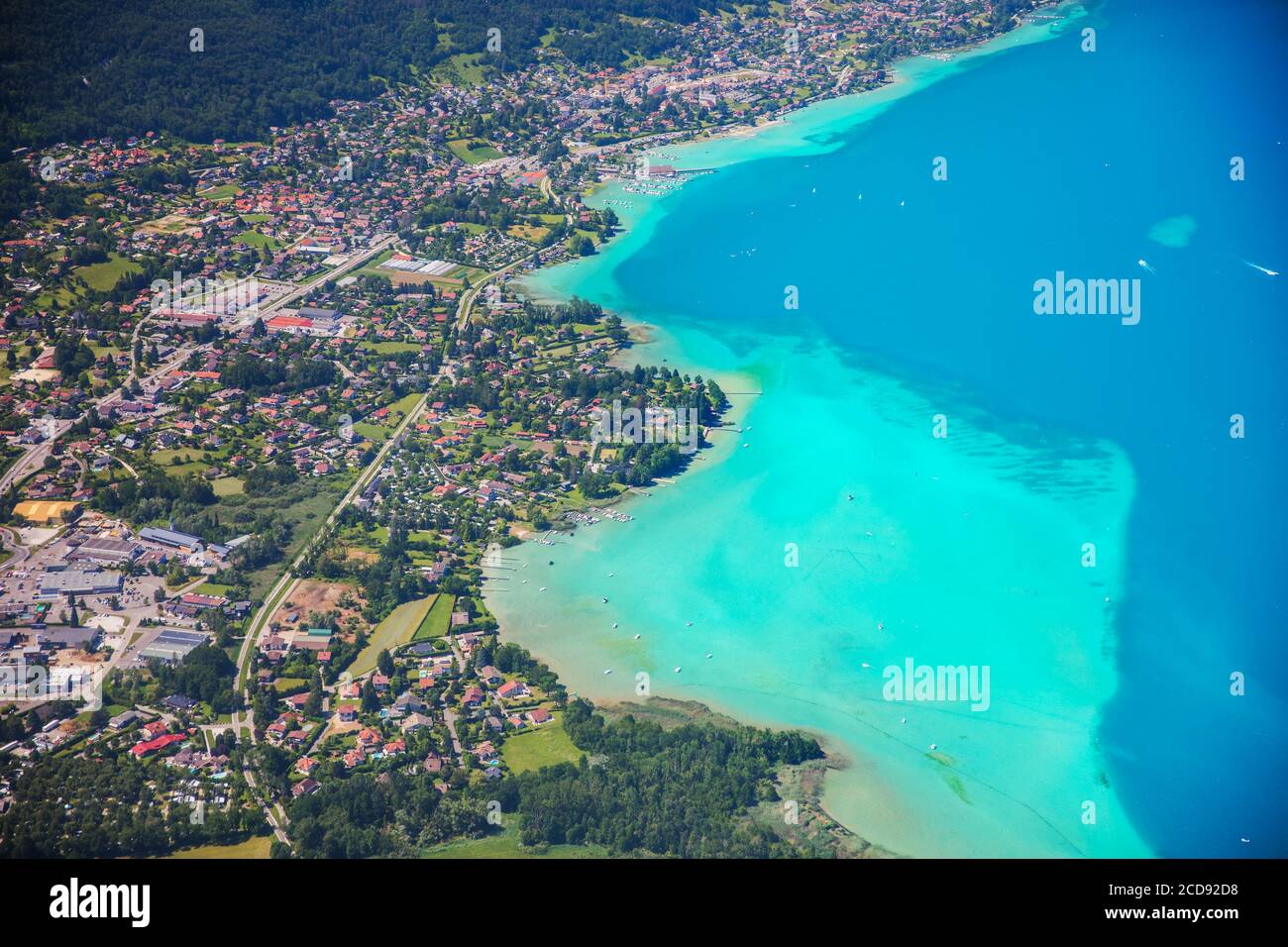 France, Haute Savoie, Annecy lake (aerial view Stock Photo - Alamy