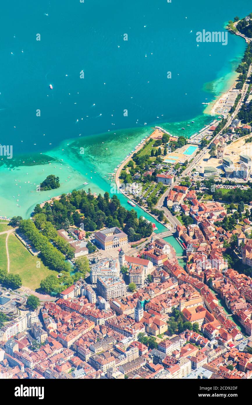 France, Haute Savoie, Annecy (aerial view Stock Photo - Alamy