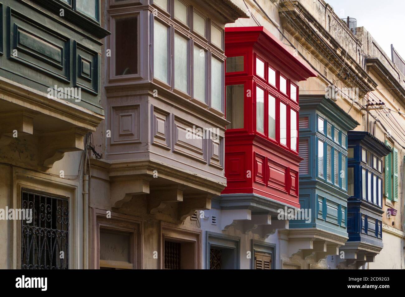 Traditional wooden Maltese balcony in Rabat, Malta Stock Photo - Alamy