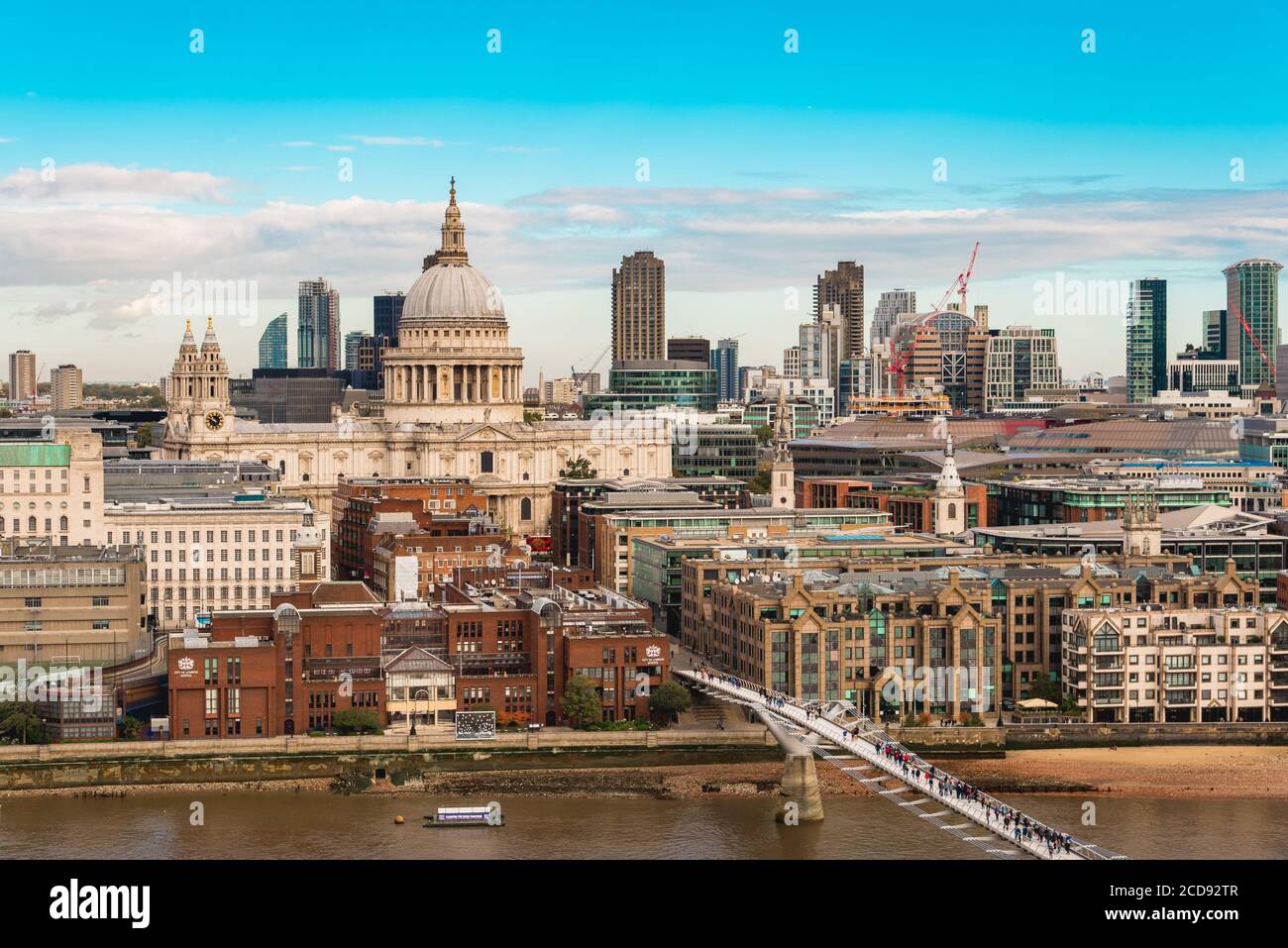 Elevated View of the City of London on the Other Side of Thames River ...