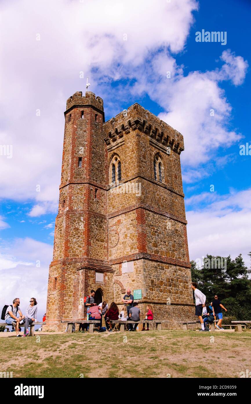 Leith Hill Tower, Leith Hill, Surrey, England, UK, August 2020 Stock ...