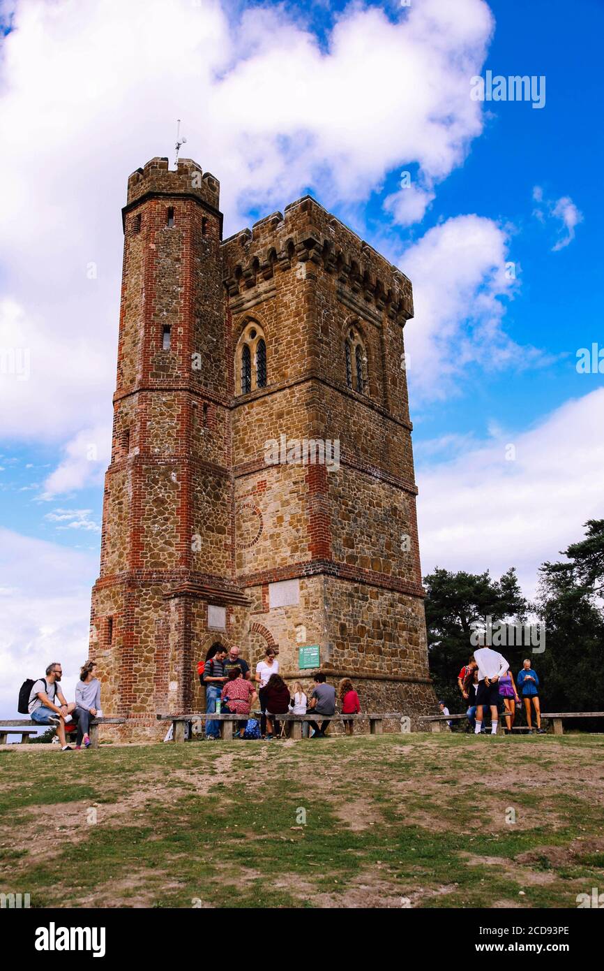 Leith Hill Tower, Leith Hill, Surrey, England, UK, August 2020 Stock ...