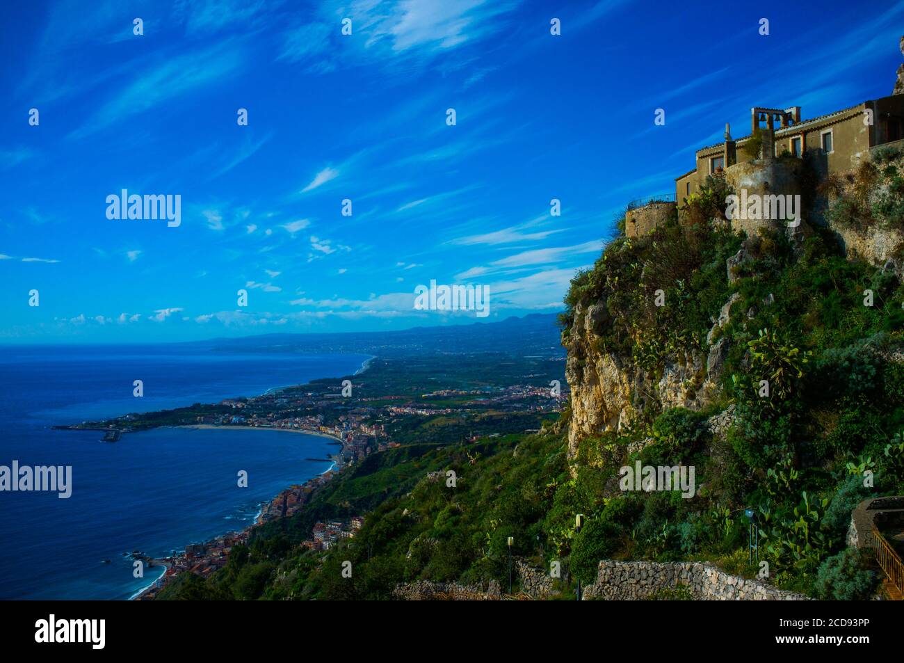 Madonna della Rocca church as viewed from the Via Crucis, Taormina ...