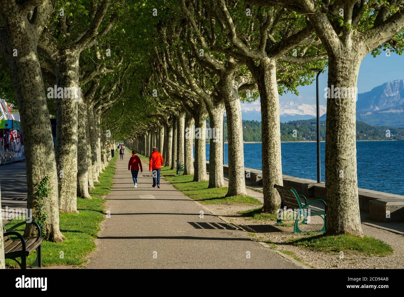 France, Savoie, Lake Bourget, Aix les Bains, Riviera of the Alps, on ...