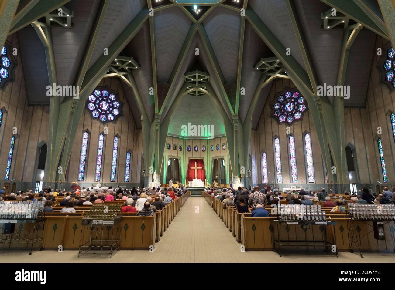 Canada, Quebec City, Trois-Rivi?res, interior of Notre-Dame-du-Cap ...
