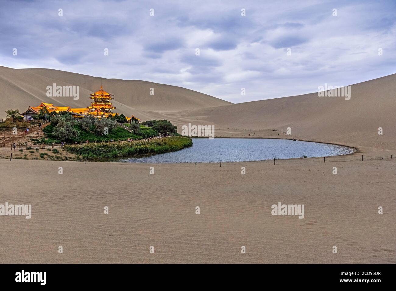 Crescent lake dunhuang gansu province hi-res stock photography and ...