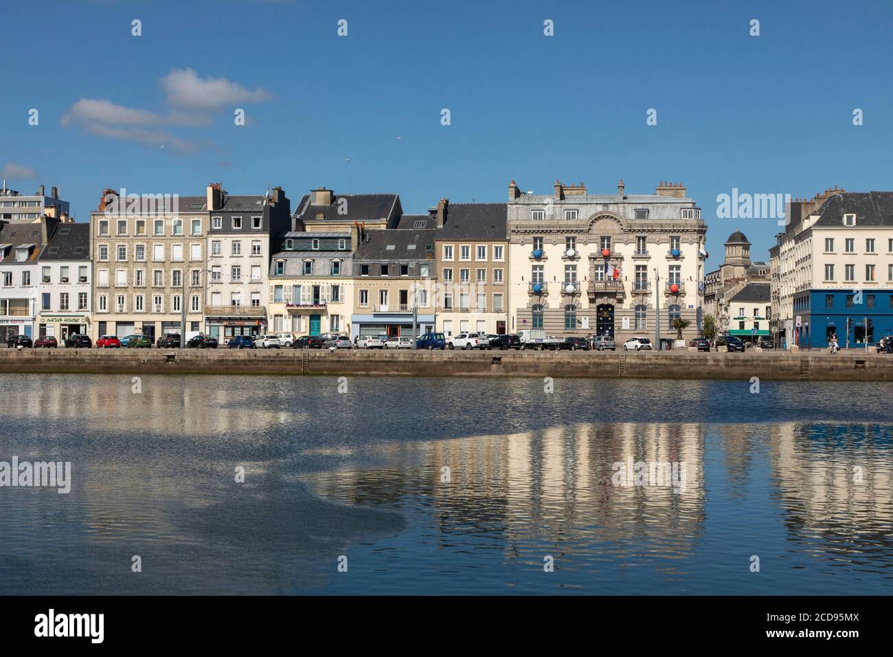 France, Manche, Cherbourg Octeville, dock Alexander III and the basin ...