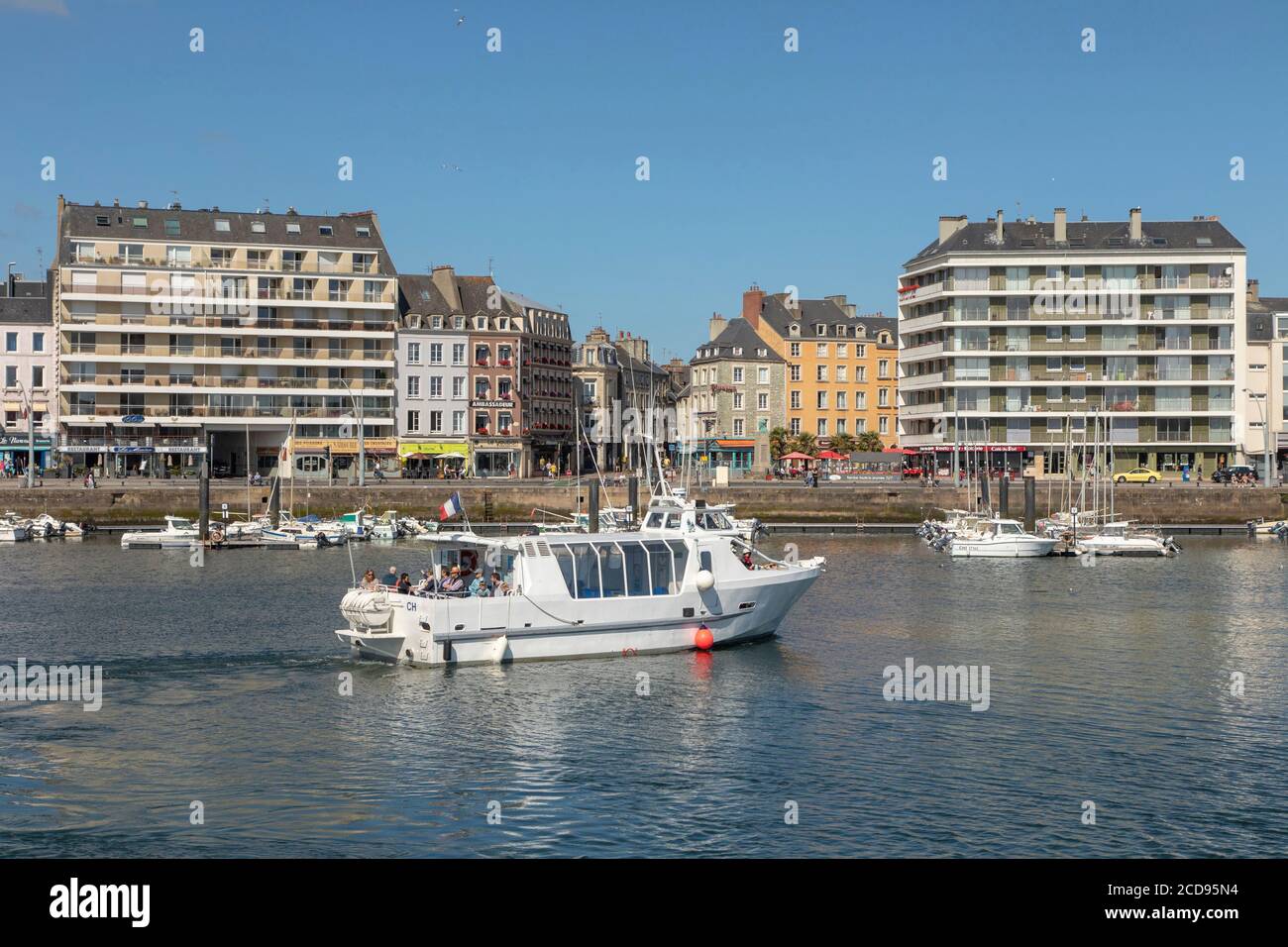 France, Manche, Cherbourg Octeville, Quai de CalignyI and outer harbor ...