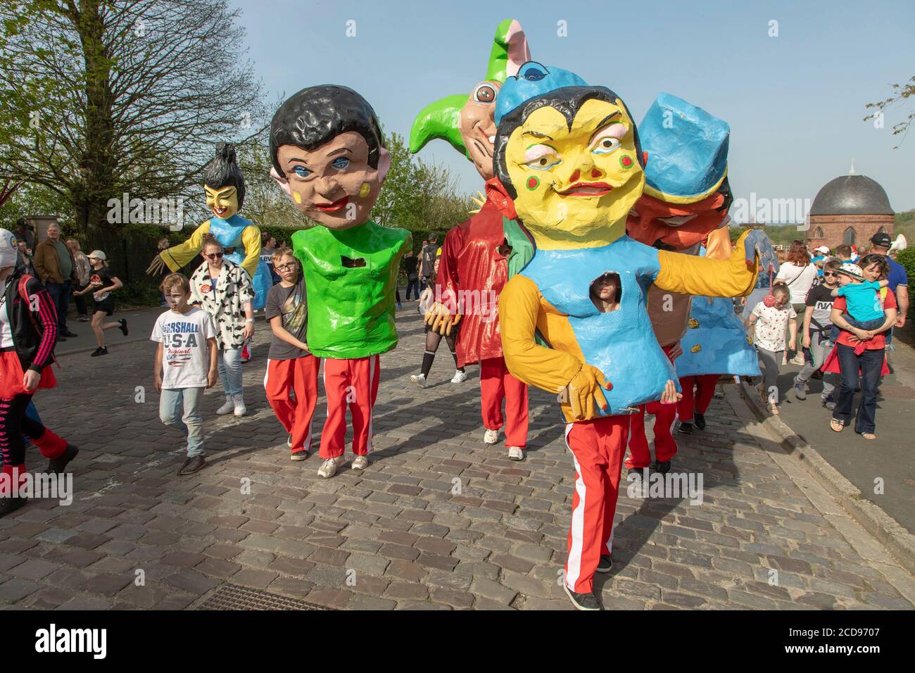 France, Nord, Cassel, spring carnival, head parade and Giant dance ...