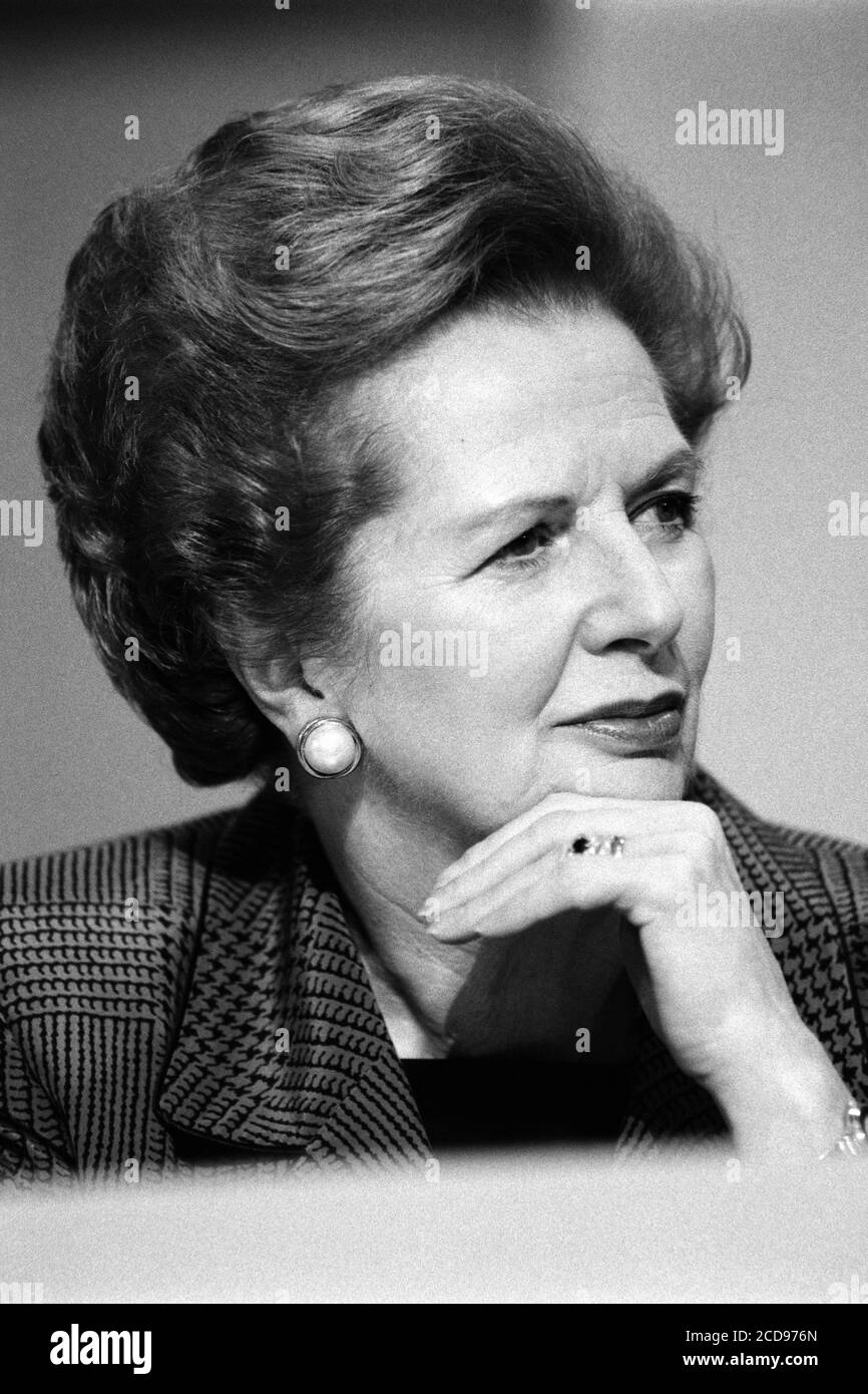 Margaret thatcher party conference 1990 Black and White Stock Photos ...