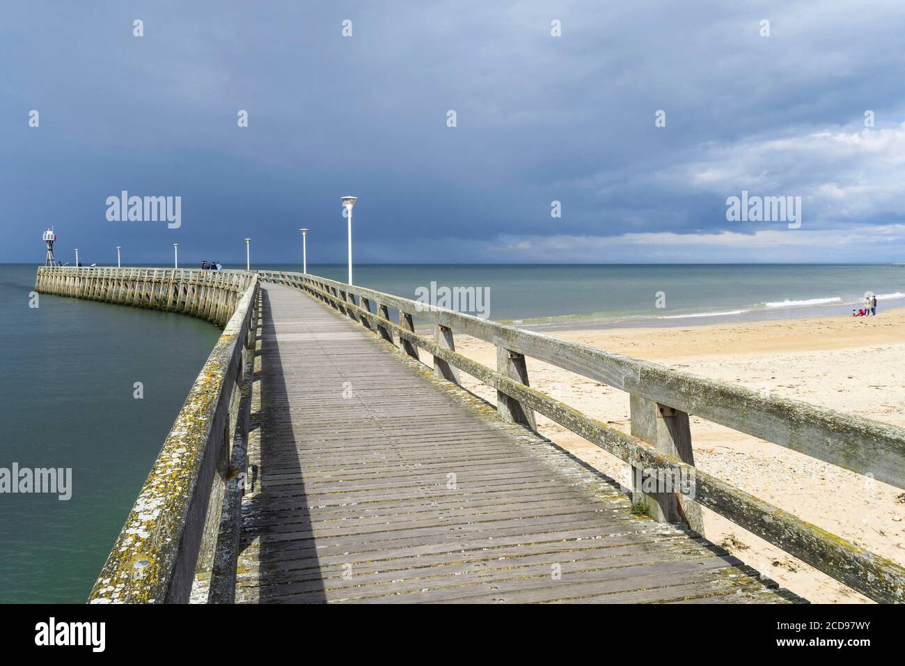 France, Calvados, Courseulles sur Mer, beach and channel Stock Photo ...