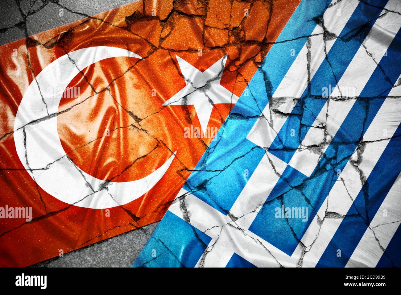 Flags of greece and turkey hi-res stock photography and images - Alamy